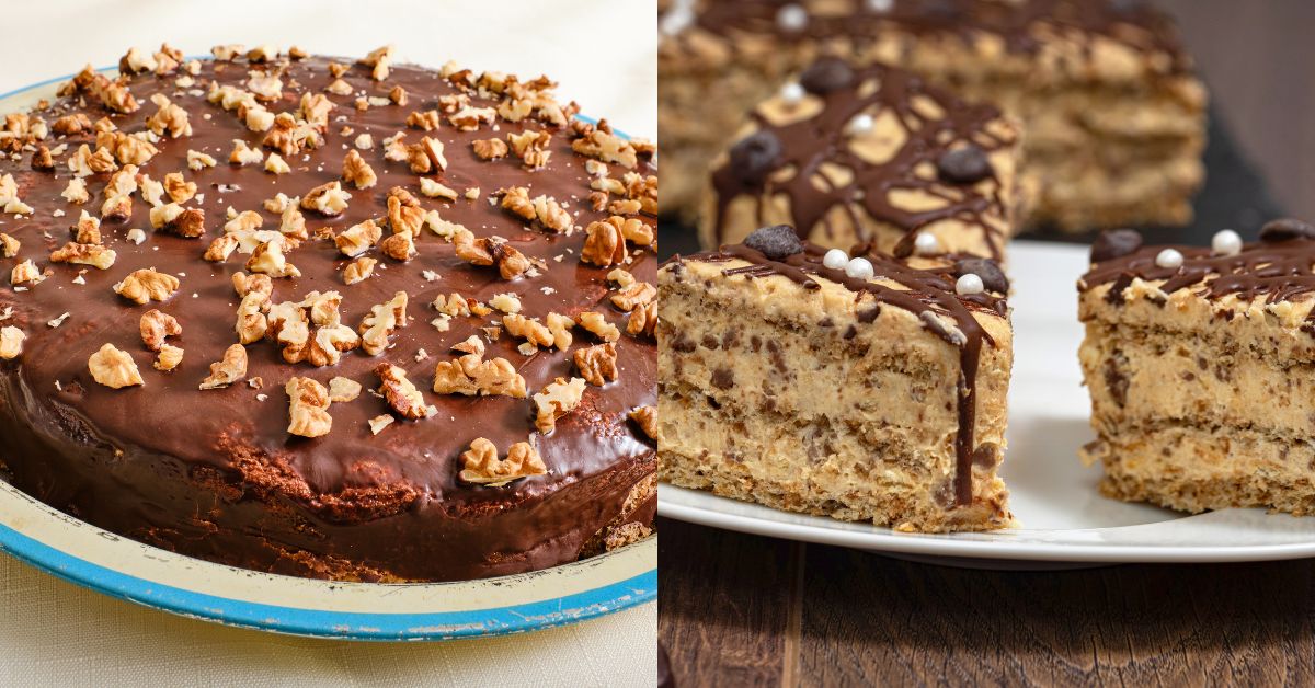 Pastel casero con nuez ¡La crema es simplemente extraordinaria! Guarda ...