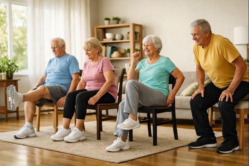 ¿Tienes más de 60? Un ejercicio en silla que muchas personas incorporan ...